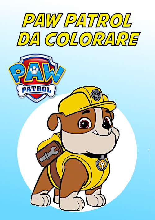 paw patrol rubble da colorare - Disegno Da Colorare Per Tutti