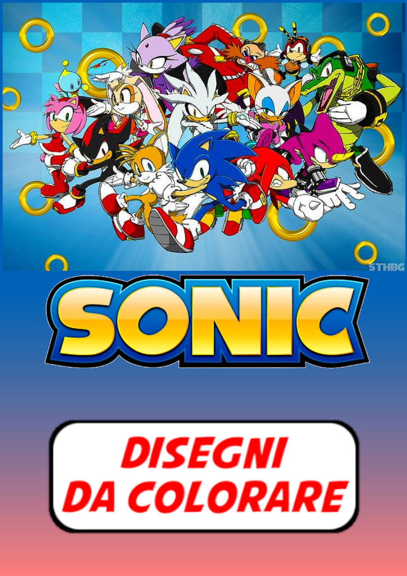 sonic da colorare - Disegno Da Colorare Per Tutti