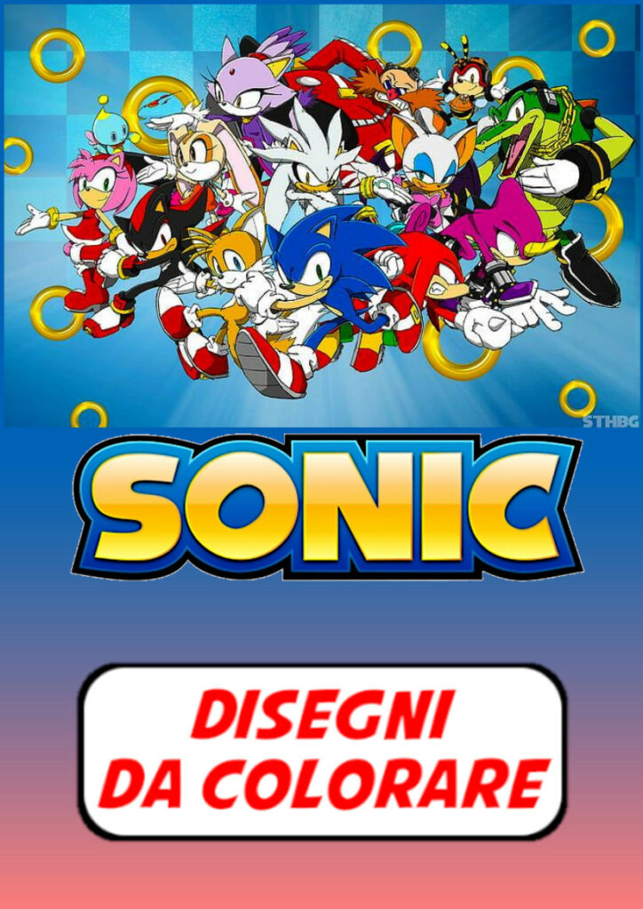 Sonic da colorare : 25 disegni da stampare (GRATUITO)