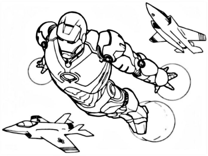 Iron Man da Colorare : 40 immagini da stampare (GRATUITO)
