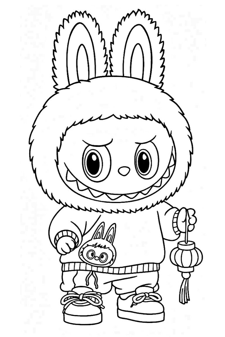 Labubu da Colorare : 30 Disegni e 1 Libro da Stampare (PDF)