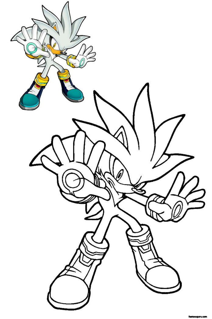 Sonic da colorare : 40 Disegni e 1 Libro PDF da stampare